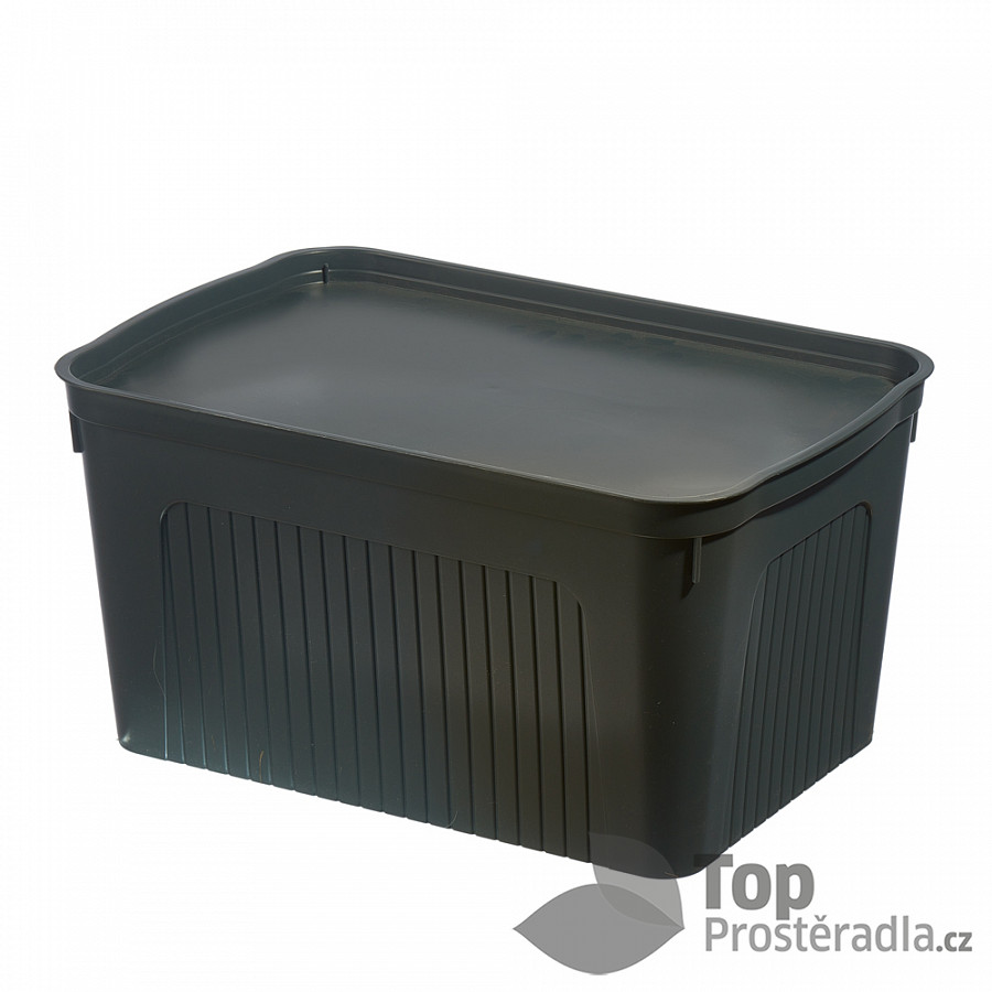 Úložný plastový box černý 27 L :: TopProstěradla.cz