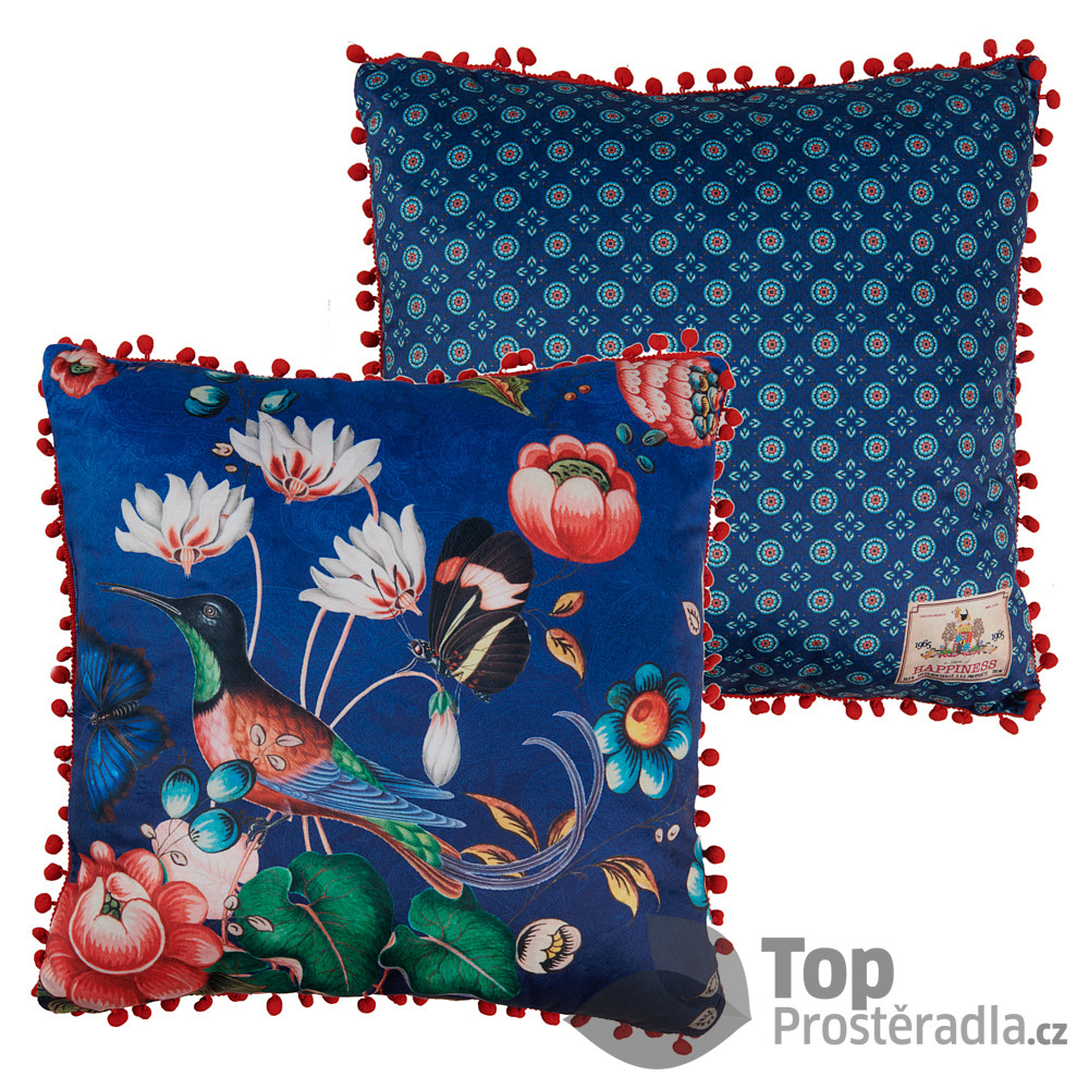 Dekorativní polštář Happiness s výplní 48x48 - Cooper :: TopProstěradla.cz